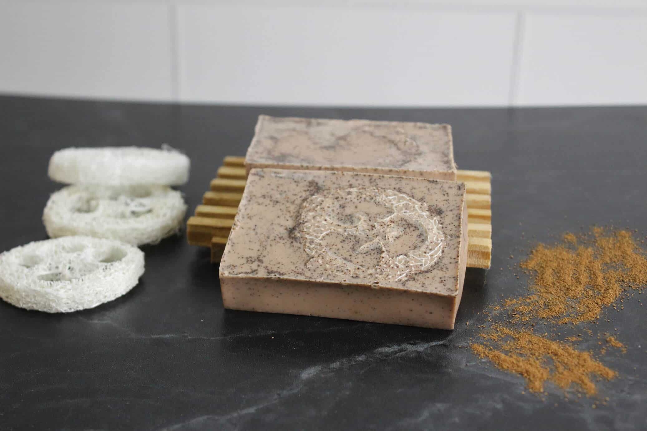 DIY Cinnamon Loofah Soap