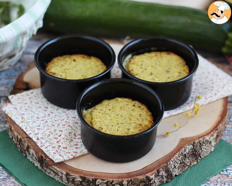 Flans à la courgette et au pesto - sans gluten