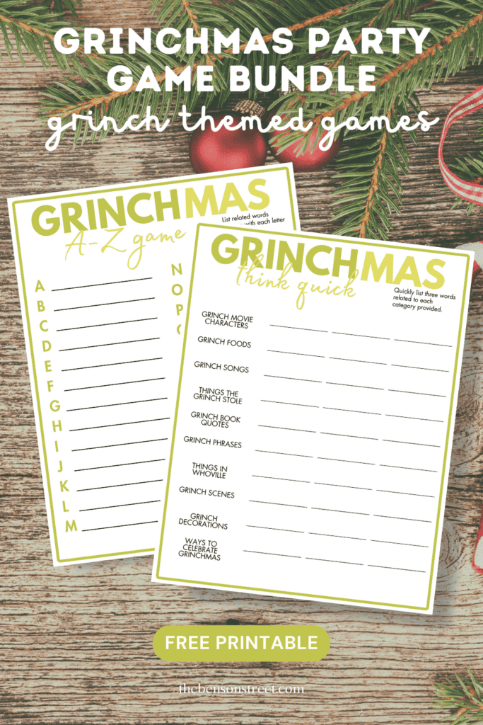 Free Printable Grinchmas Games: A Fun Holiday Activity Bundle