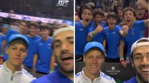 Il video selfie di Berrettini e Sinner che esultano con i tifosi l ... Il video selfie di Berrettini e Sinner che esultano con i tifosi l ...