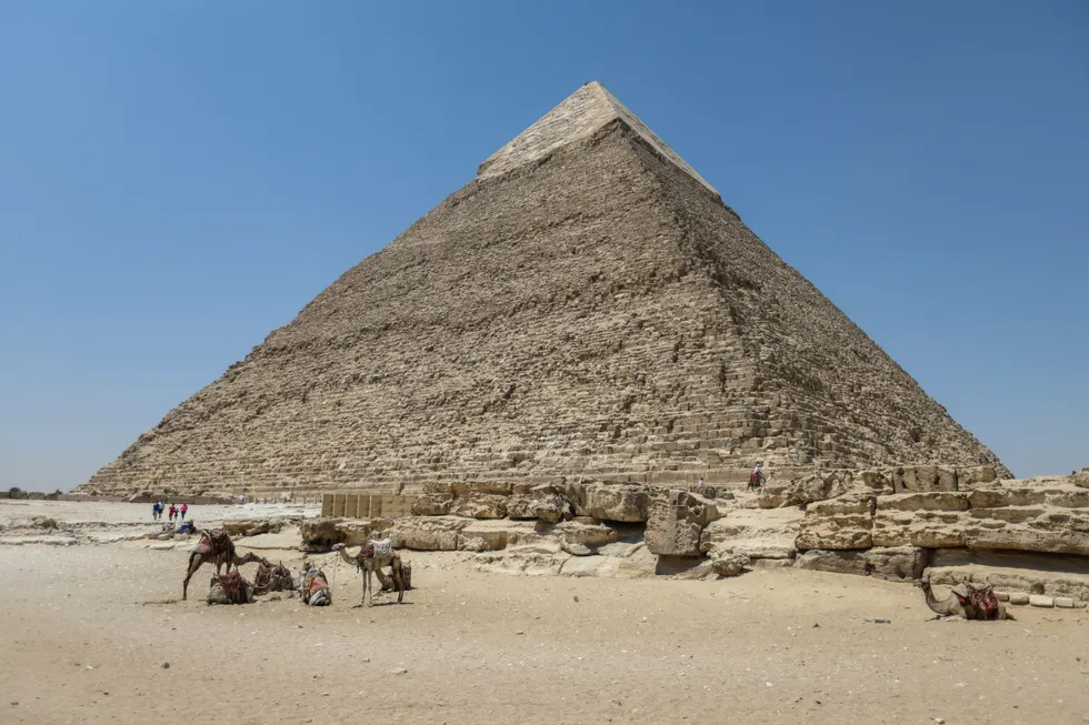 The Great Pyramid of Giza actually has more than four sides