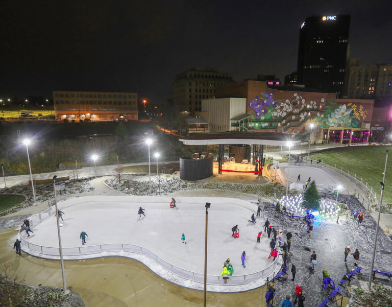 When do outdoor public ice skating rinks open in Greater Akron? ⛸️ ️