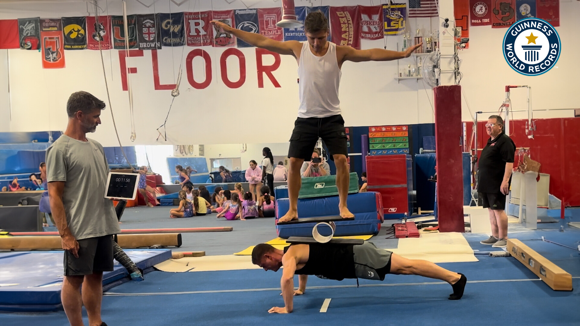Balla brothers perform extreme balance push-up feat