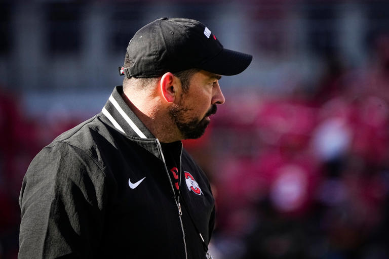 Ohio State football coach Ryan Day holds press conference after loss to ...