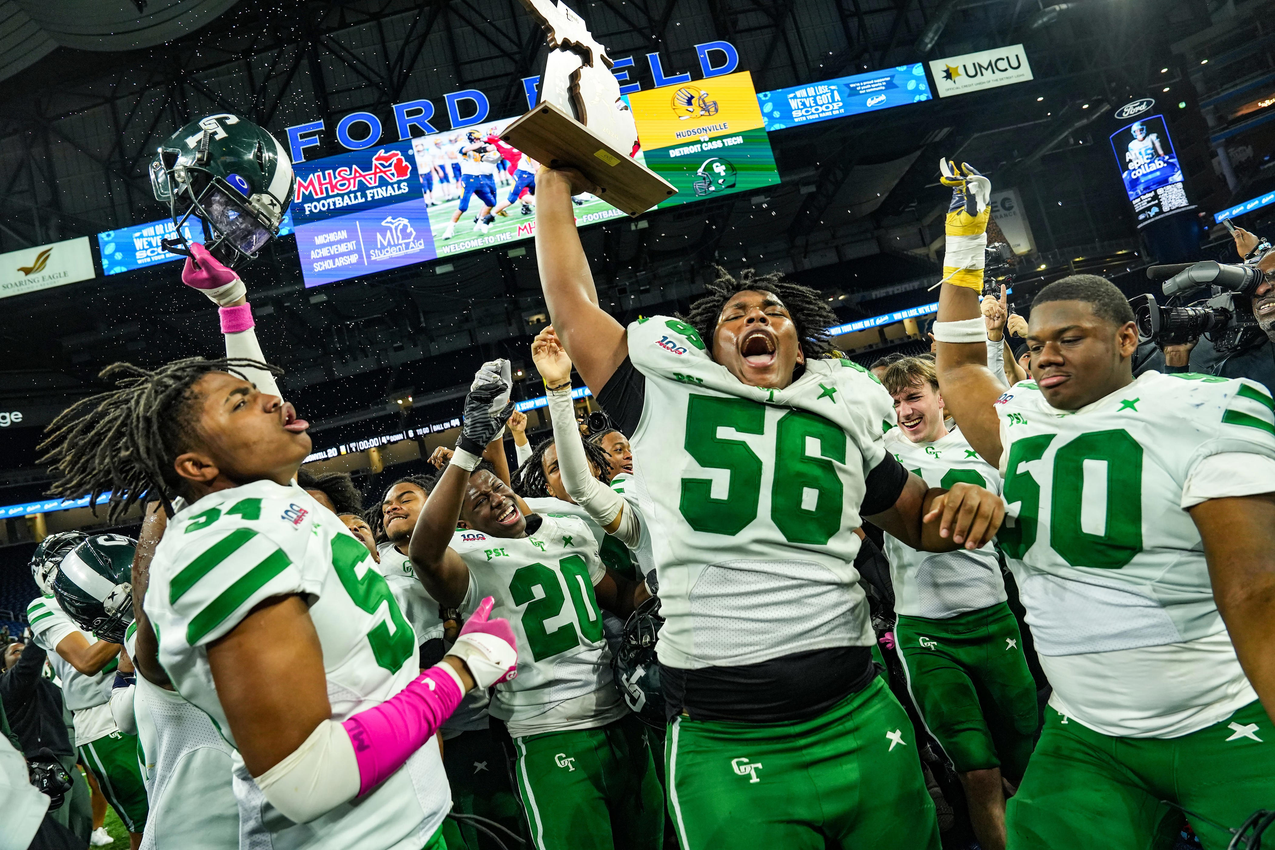 Michigan high school football state finals game schedule at Ford Field