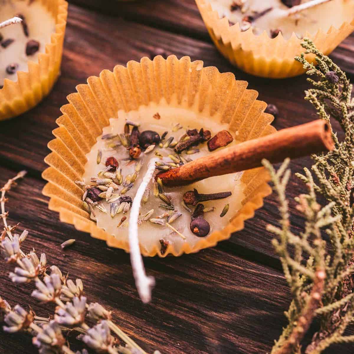 DIY Scented Beeswax Fire Starters