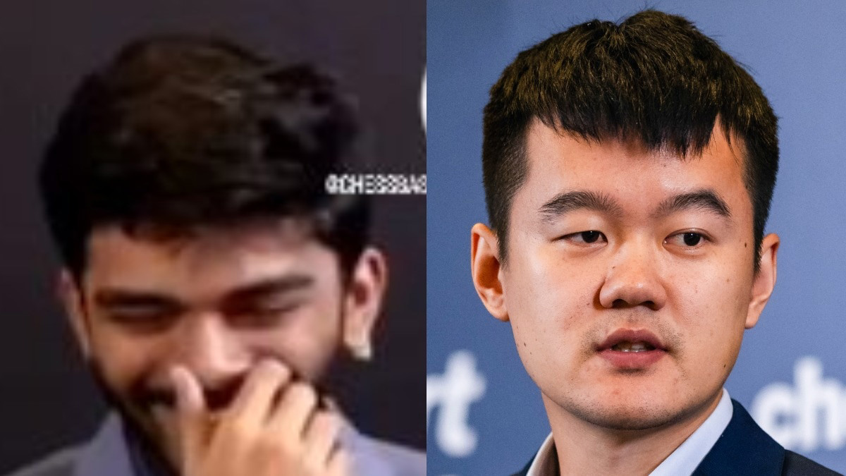 Watch: D Gukesh left in splits after Ding Liren reacts to viral ‘Ding ... Watch: D Gukesh left in splits after Ding Liren reacts to viral ‘Ding ...