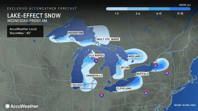 Lake Effect Snow Warning now posted for Buffalo, much of Western New York