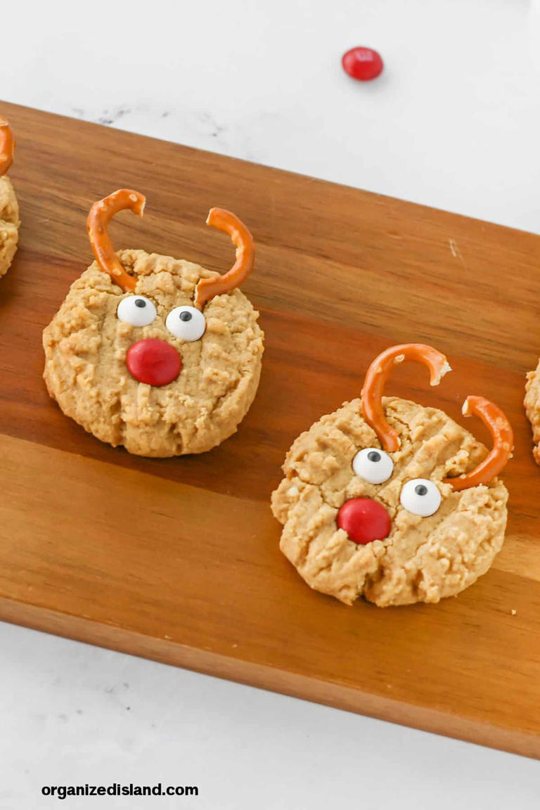 Peanut butter reindeer cookies