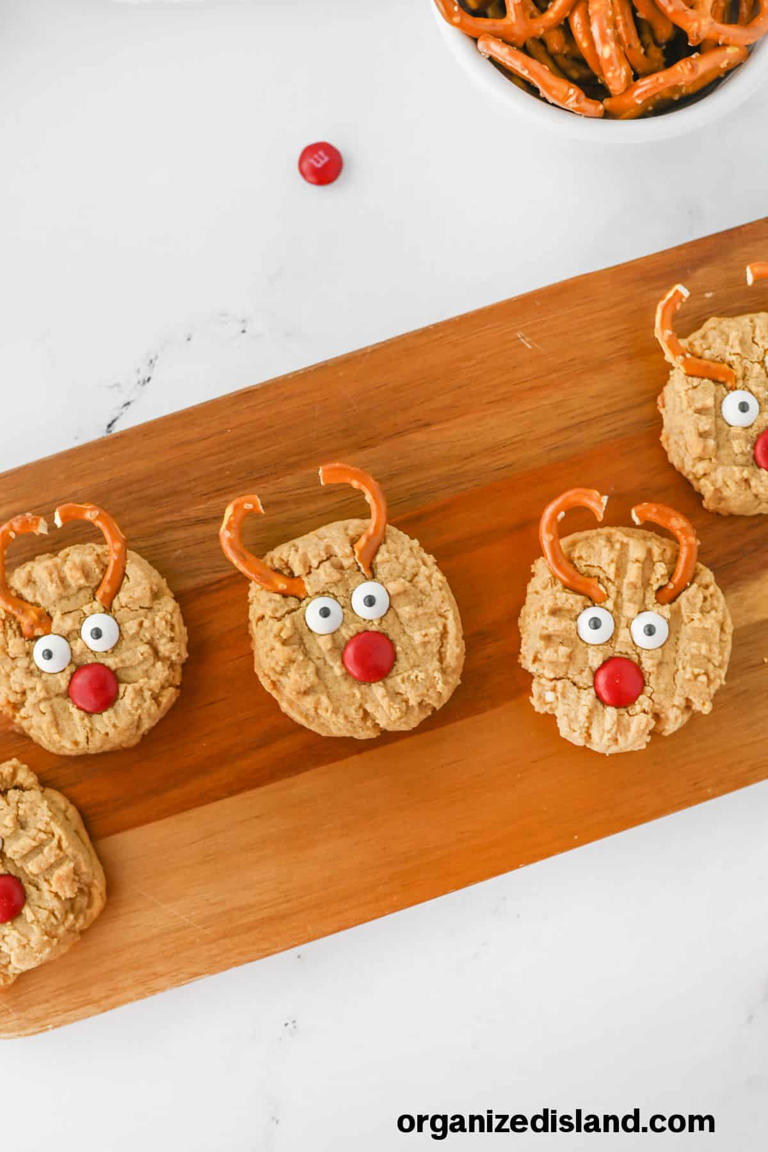 Peanut butter reindeer cookies