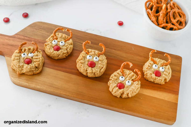 Peanut butter reindeer cookies