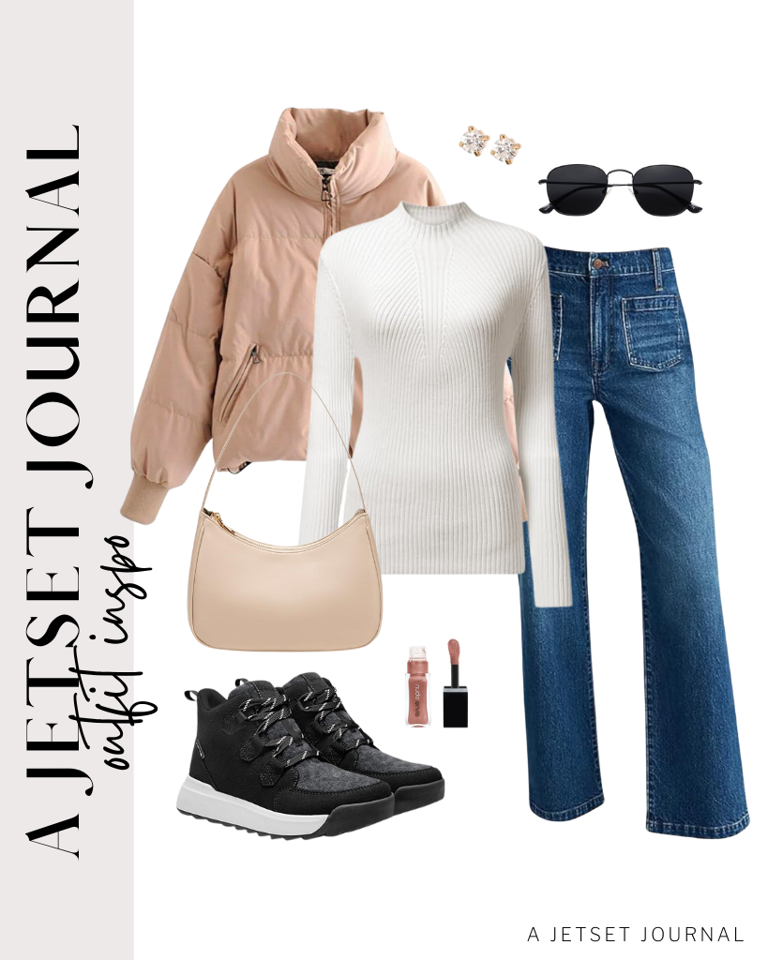 New winter outfits with a puffer coat