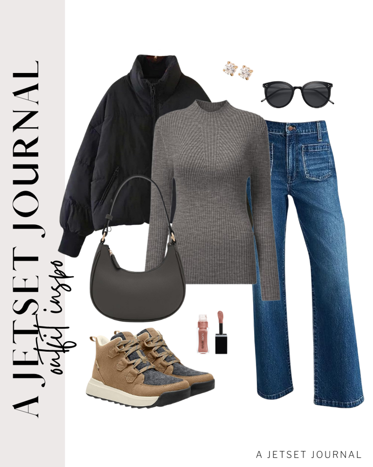 New winter outfits with a puffer coat