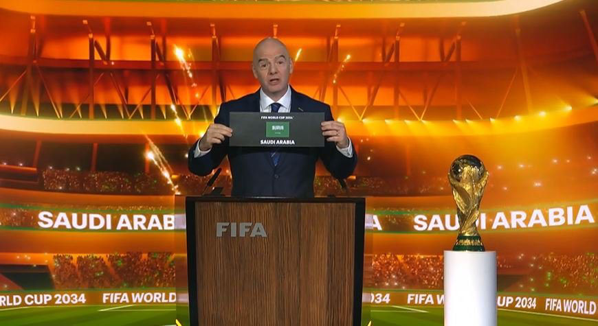 Saudi Arabia confirmed as 2034 World Cup hosts Saudi Arabia confirmed as 2034 World Cup hosts