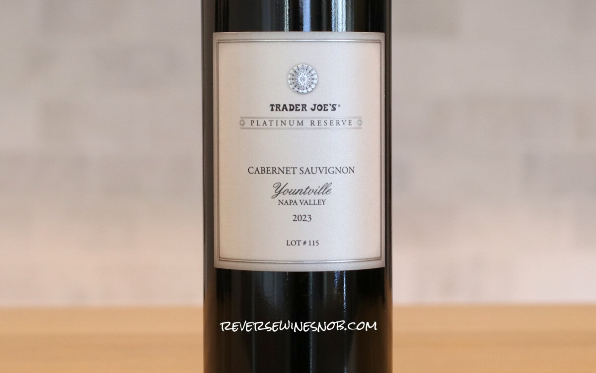 Trader Joe's Platinum Reserve Yountville Napa Cabernet Sauvignon Review