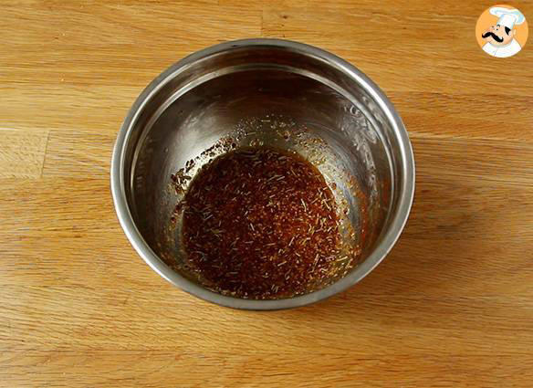 Gebackenes hähnchen mit honig und senf
