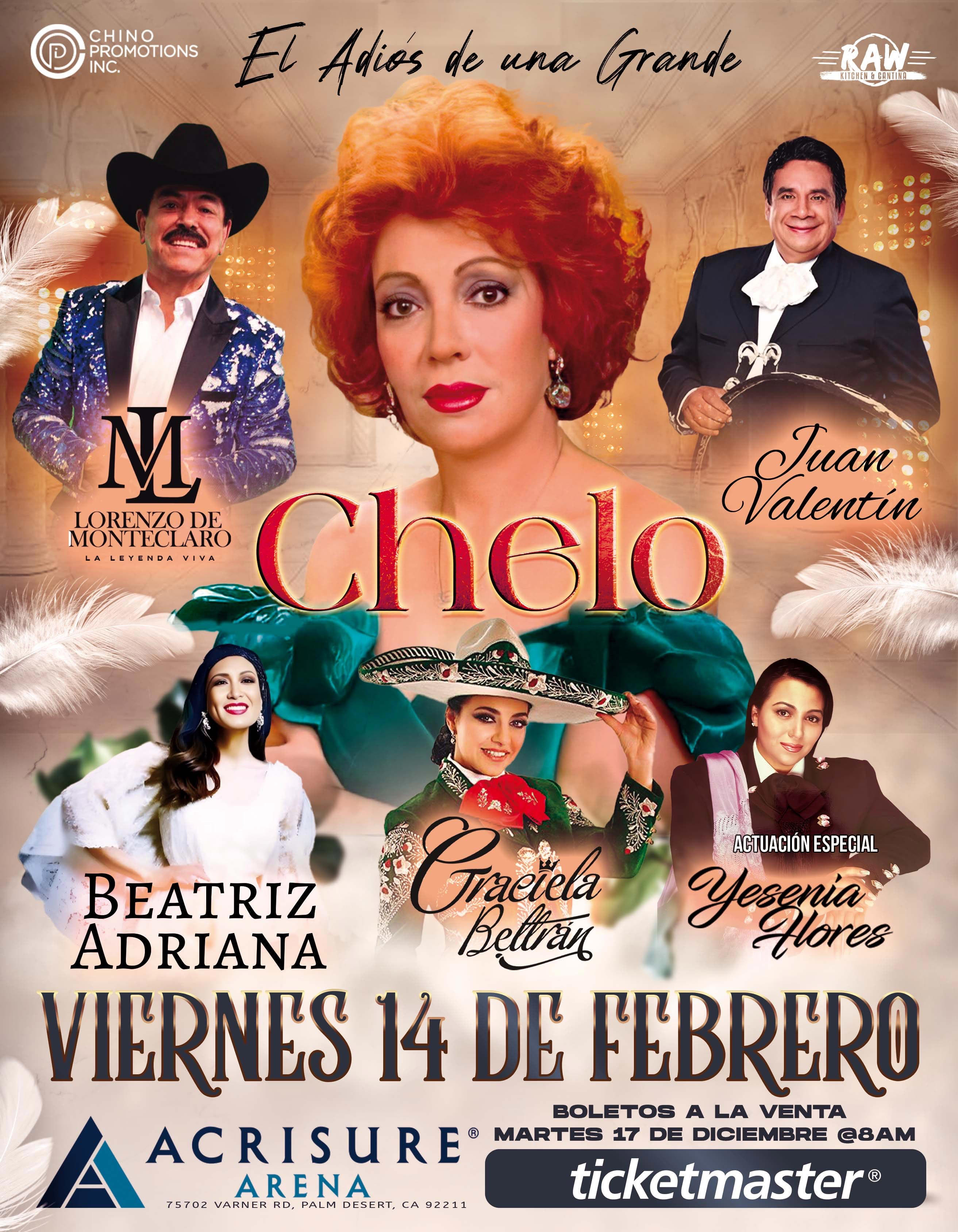Queen of ranchera music, Chelo, to bring farewell tour to Acrisure Arena Queen of ranchera music, Chelo, to bring farewell tour to Acrisure Arena