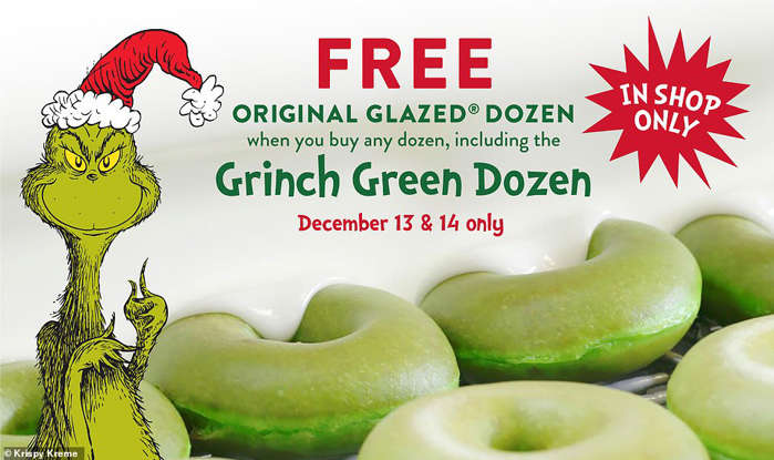 Krispy Kreme is offering limited-edition Grinch Green donuts Krispy Kreme is offering limited-edition Grinch Green donuts