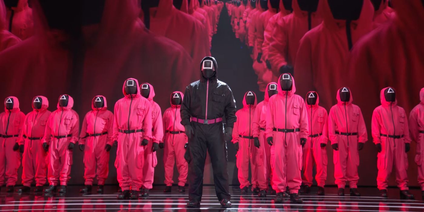 The Pink Soldiers Take Over The Game Awards Stage With New 'Squid Game ...