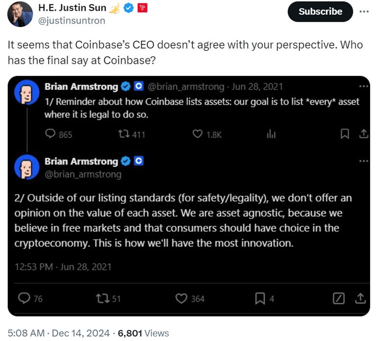 Coinbase legal chief addresses $1B lawsuit tied to wBTC delisting