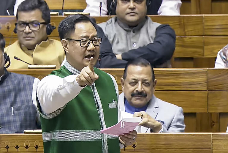 Rijiju in Lok Sabha: Congress did not give Ambedkar his due Rijiju in Lok Sabha: Congress did not give Ambedkar his due
