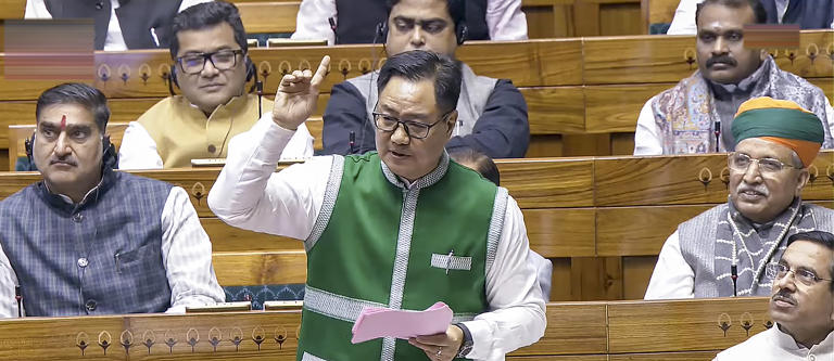 Rijiju in Lok Sabha: Congress did not give Ambedkar his due Rijiju in Lok Sabha: Congress did not give Ambedkar his due