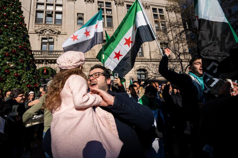 Syrias Revolutionary Flag Raised At Paterson City Hall In Celebration Over Assads Fall