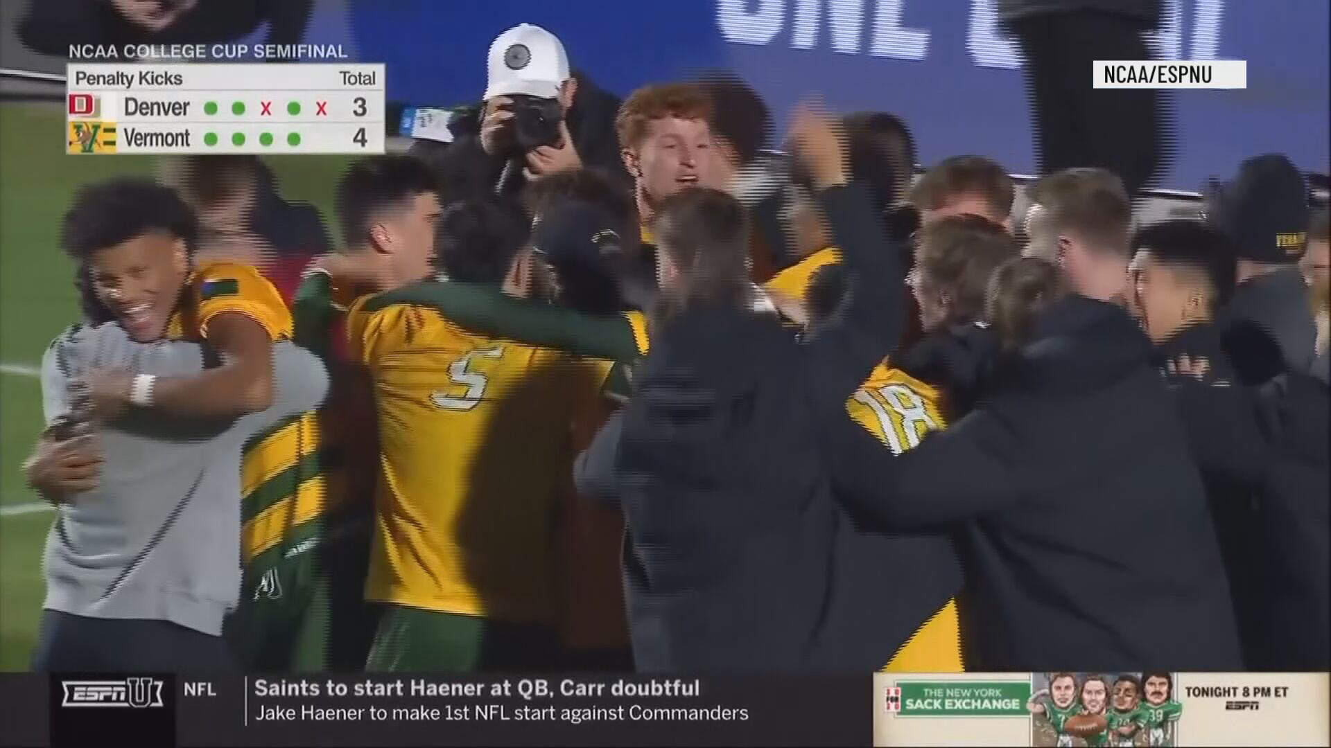 UVM Men’s Soccer team reacts to thrilling semifinal victory UVM Men’s Soccer team reacts to thrilling semifinal victory