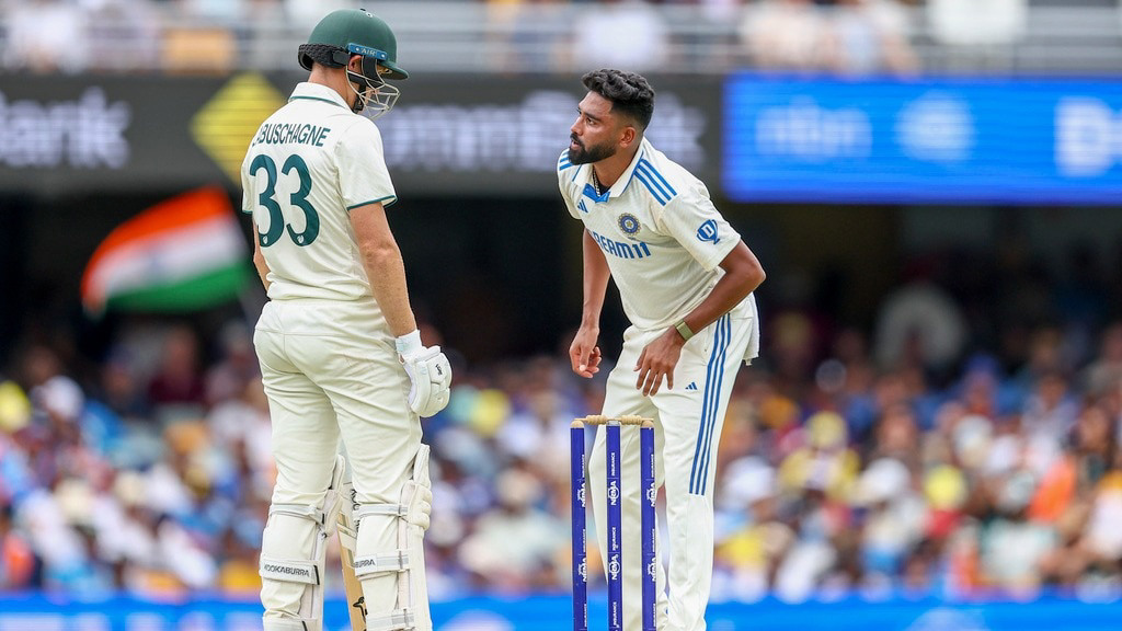 Mohammed Siraj riles up Marnus Labuschagne with bail switch banter at Gabba Mohammed Siraj riles up Marnus Labuschagne with bail switch banter at Gabba