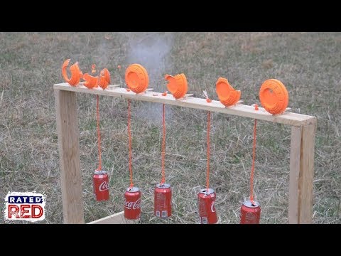 Soda Cans Turned Into Fun Backyard Shooting Targets