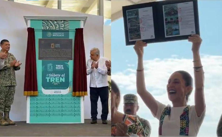 Claudia Sheinbaum recuerda viaje de AMLO en Tren Maya hace un año; es ... Claudia Sheinbaum recuerda viaje de AMLO en Tren Maya hace un año; es ...