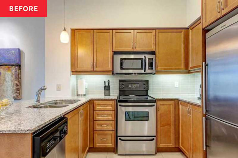 Before and after: A once-dated kitchen gets a calm, modern refresh