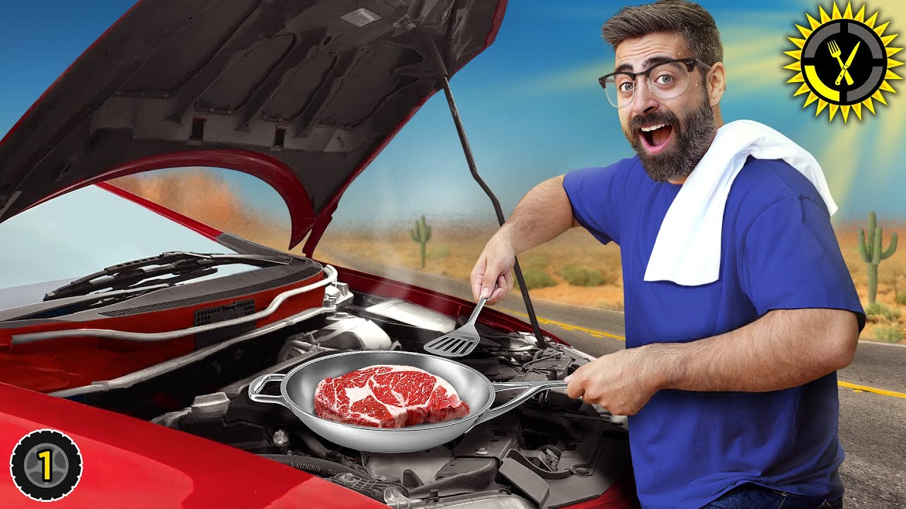 This Man Grilled Meat Under the Hood of His Car