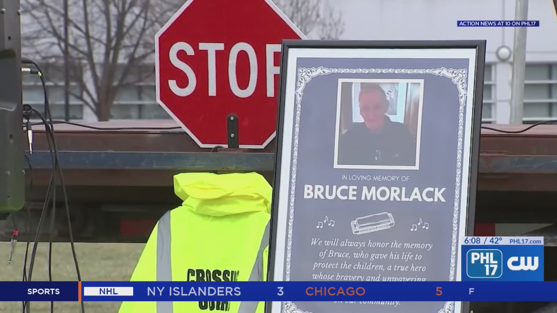 Vigil held for crossing guard killed in car crash