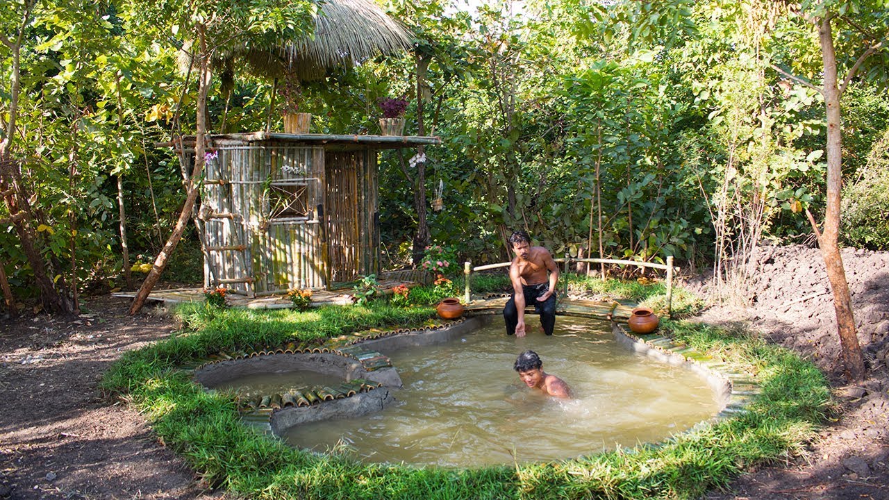 How Bare Hands Created a Full Bamboo House With Stunning Pool Design