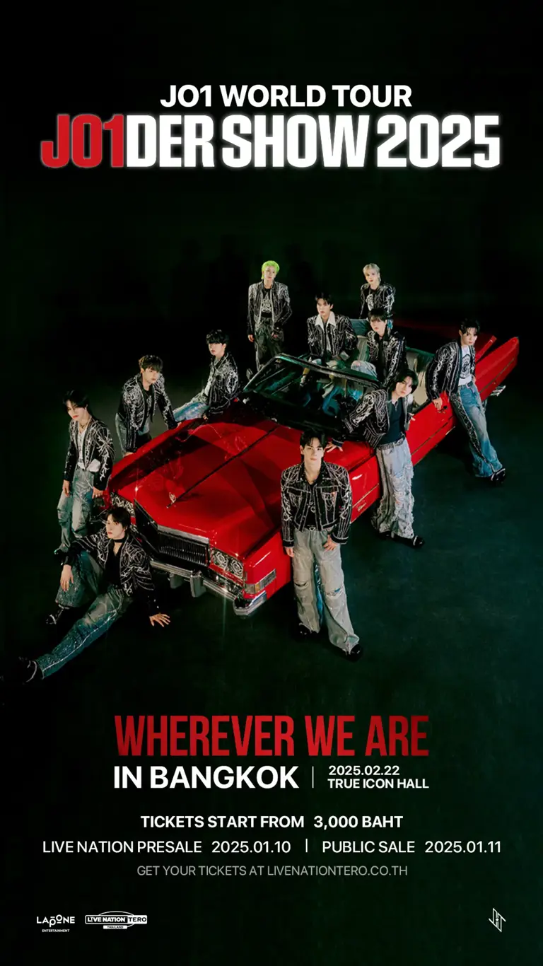 JO1 เจบอยกรุ๊ปที่กำลังมาแรงที่สุด กลับมาอีกครั้งพร้อมเวิลด์ทัวร์แรก เจอกัน 22 ก.พ.68