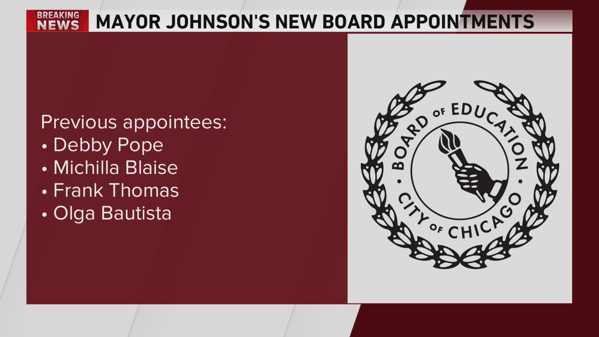 Mayor Johnson announces Chicago Board of Education president, 5 other ... Mayor Johnson announces Chicago Board of Education president, 5 other ...