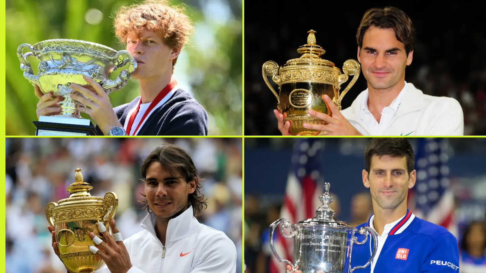 Male singles players in the last 50 years to win 3+ Grand Slams in a ...