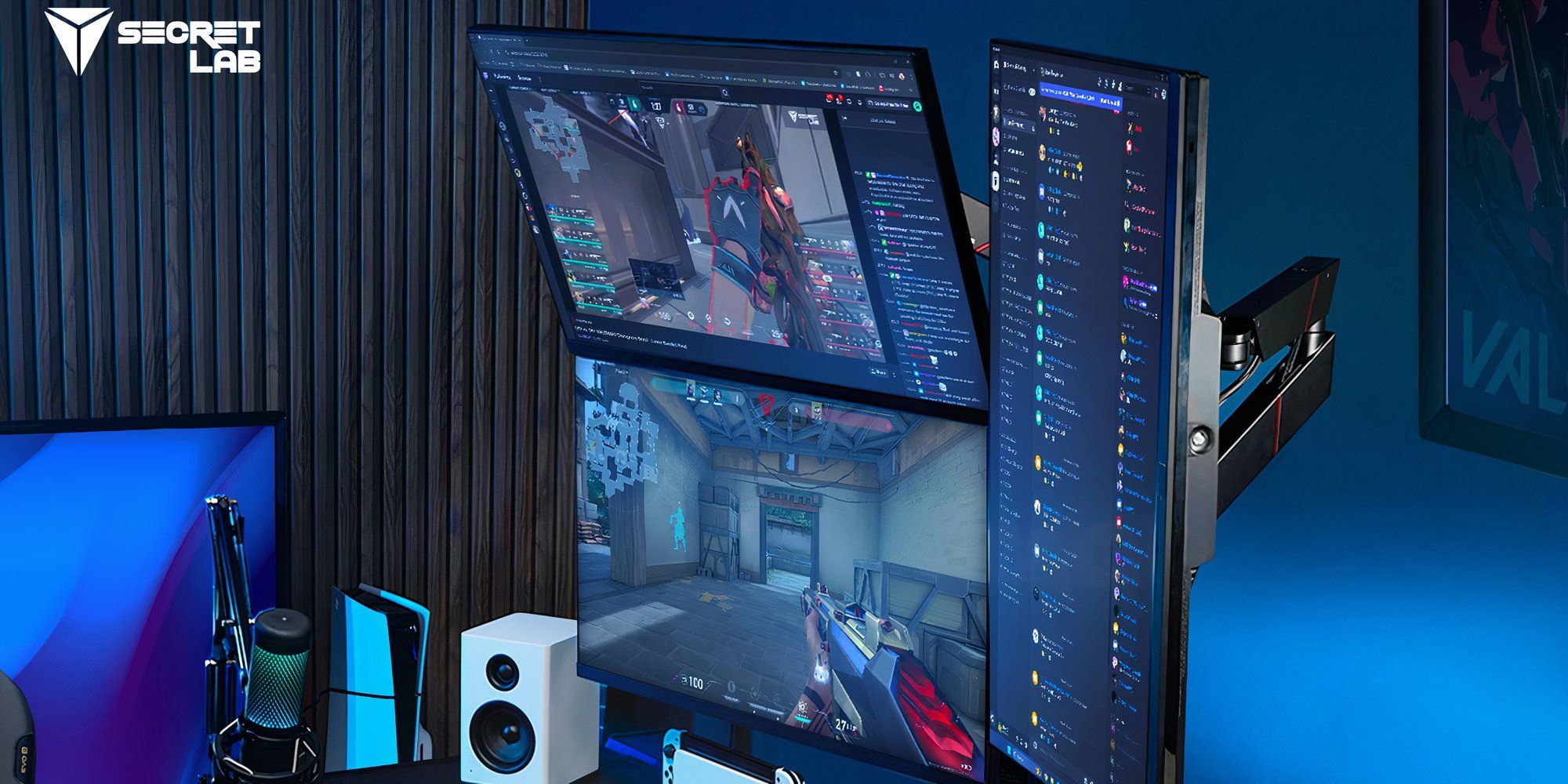 Join Four Monitors Together with Secretlab MAGNUS Vertical Monitor Stand