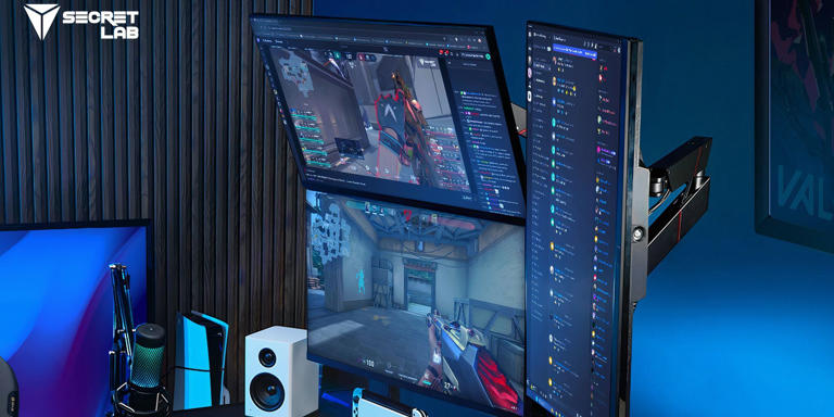 Join Four Monitors Together with Secretlab MAGNUS Vertical Monitor Stand