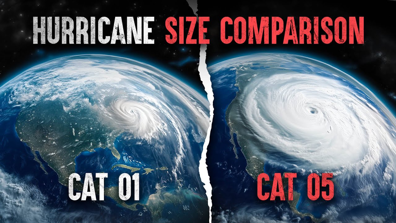Size Comparison of Nature’s Most Devastating Hurricanes