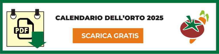 Calendario dell’orto 2025 scaricabile in pdf