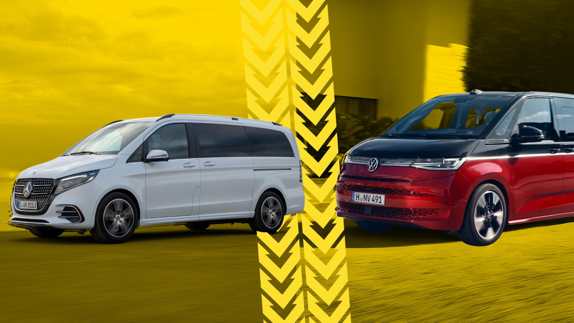 Mercedes V-Klasse vs Volkswagen T7, lujo vs versatilidad