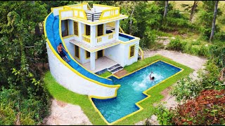 Building the Most Creative Modern Water Slide to an Underground Pool!