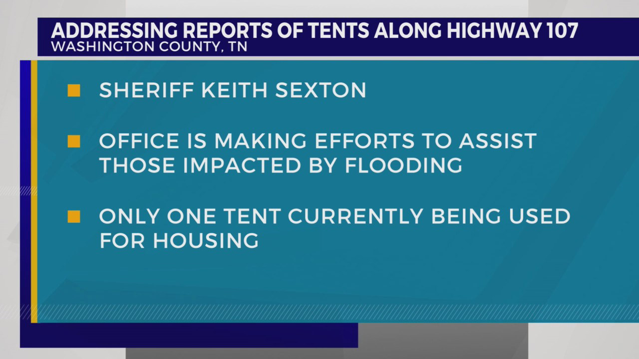 Sheriff addresses tent home reports in Washington County, TN Sheriff addresses tent home reports in Washington County, TN