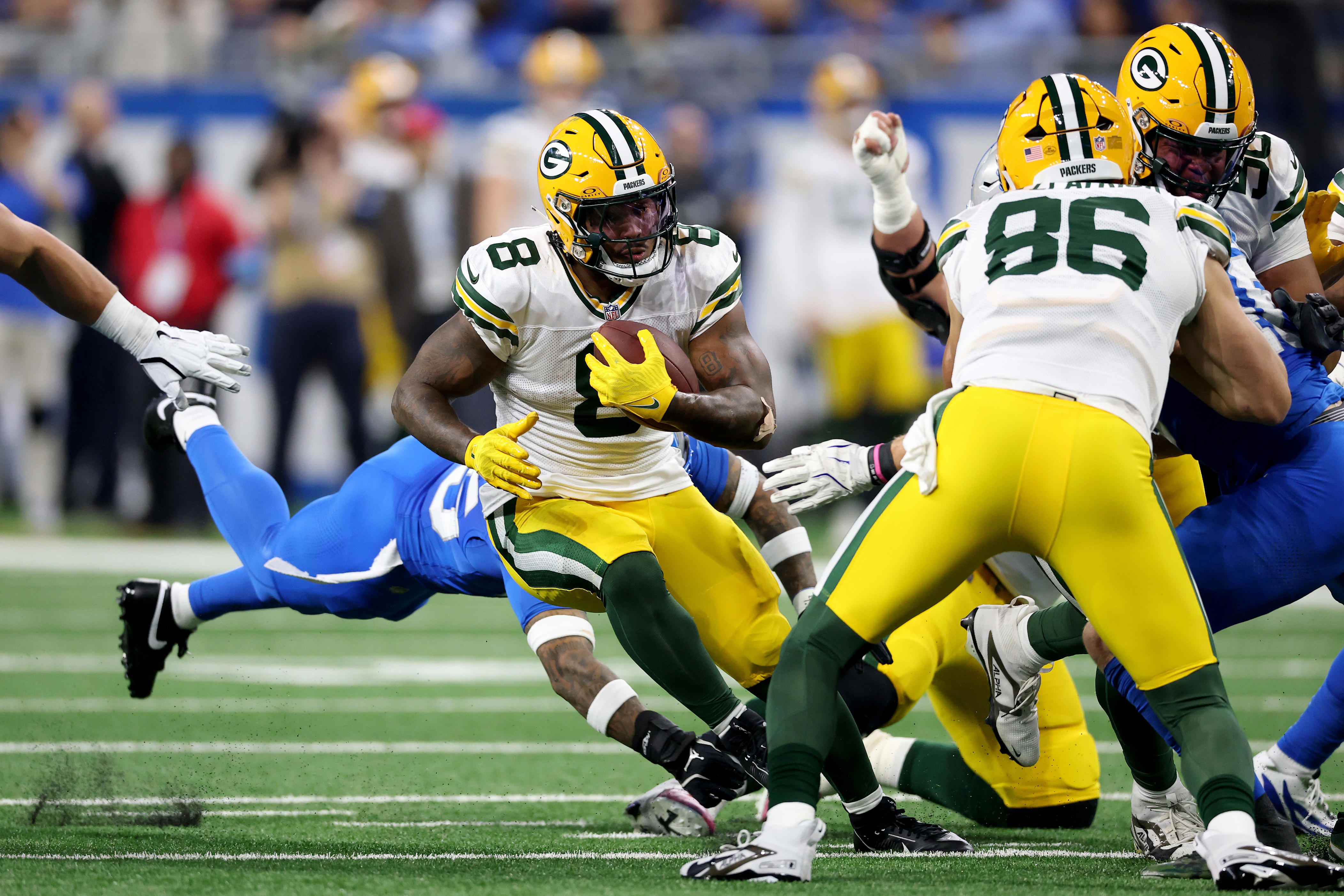 Packers RB Josh Jacobs (knee) will play vs. Lions on Thanksgiving Day