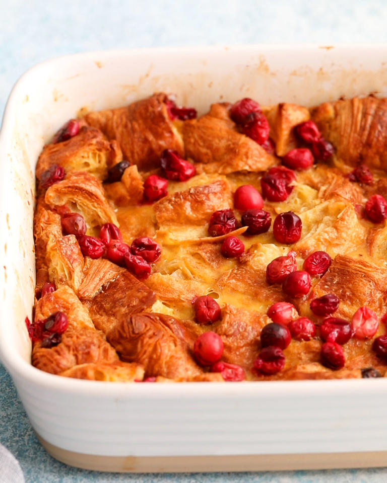 Eggnog Croissant Bread Pudding