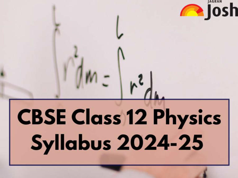 CBSE Class 12th Physics Syllabus for Board Exam 2025, Download PDF