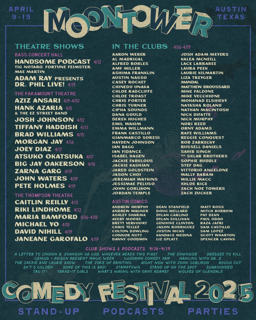 Austin's Moontower Comedy Festival adds Aziz Ansari, Tiffany Haddish ...