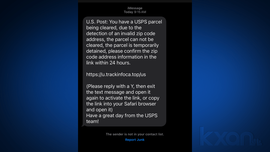 USPS warns of fraudulent text messages about unclaimed packages